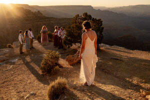 Touching Sunset Elopement with Loved Ones at Moran Point in Grand Canyon