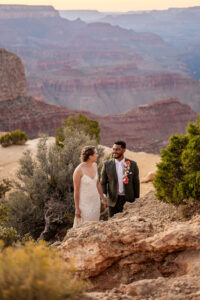 Touching Sunset Elopement with Loved Ones at Moran Point in Grand Canyon